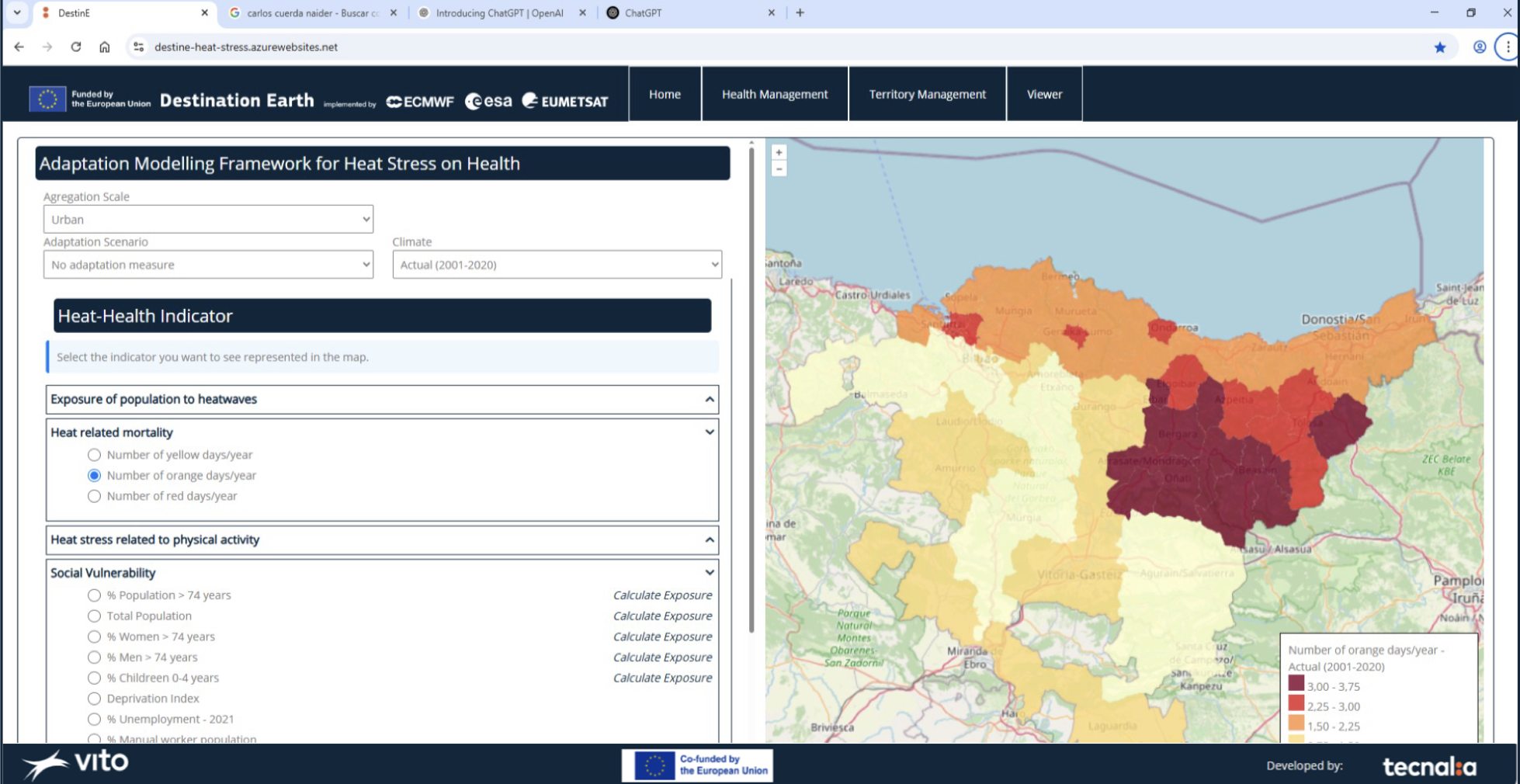 Adaptation Modelling Framework for Heat Stress Exposure | Destination Earth